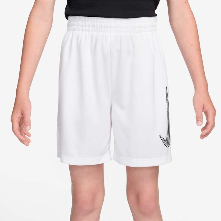 Nike Older Kids' (Boys') Multi Dri-Fit Training Shorts In White/Black ...