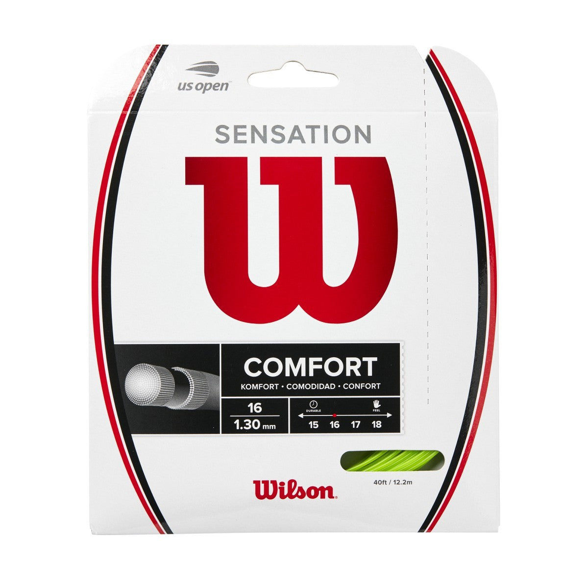 Shop Wilson Sensation 16 Neon Green Tennis String | ATR Sports